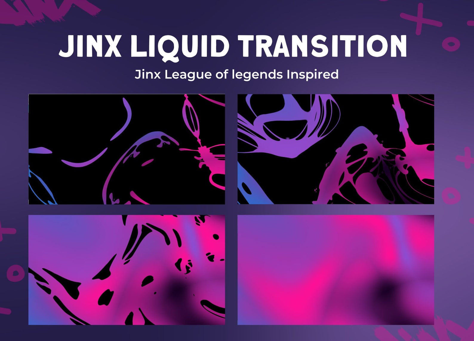 JINX Twitch Stinger Transition FREE BORDER Streamer Liquid Transition ...