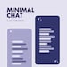 2 Purple Minimal Aesthetic Twitch Chat Box | Cute Chatbox Twitch Chat ...