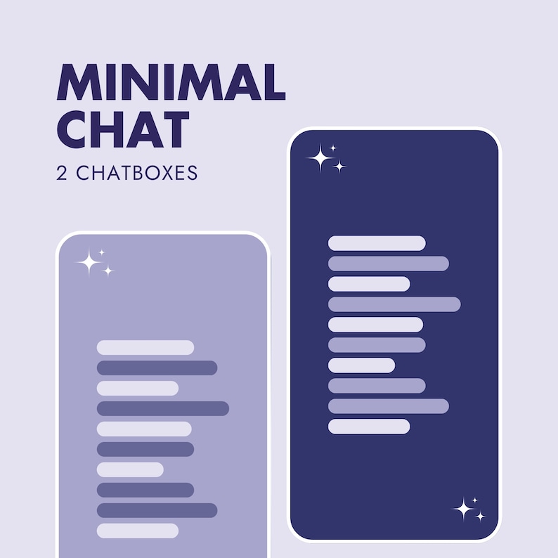 2 Purple Minimal Aesthetic Twitch Chat Box | Cute Chatbox Twitch Chat ...