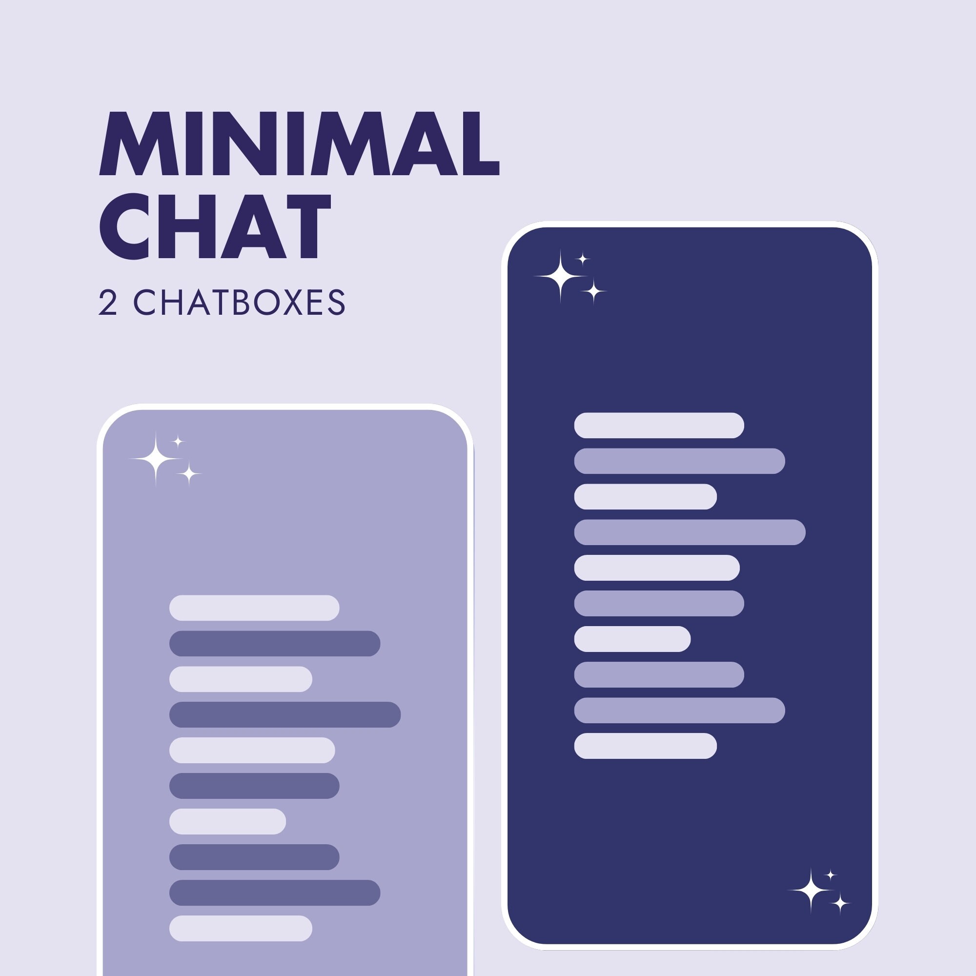 2 Purple Minimal Aesthetic Twitch Chat Box | Cute Chatbox Twitch Chat ...
