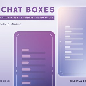 2 Pastel Purple Cute Minimal Aesthetic Twitch Chatbox | Cute Chat Box ...
