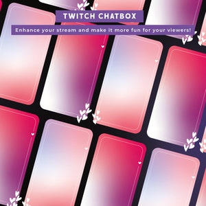 Pink Chatbox Pastel Cute Minimal Twitch Chatbox | Chat Box Streamers ...