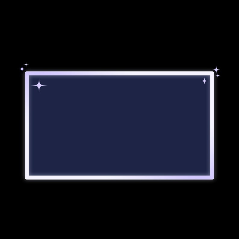 Animated White Neon Webcam Overlay: Streaming Border Frame - Etsy