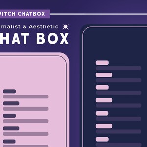 2 Purple Pink Cute Minimal Aesthetic Twitch Chatbox | Cute Chat Box ...