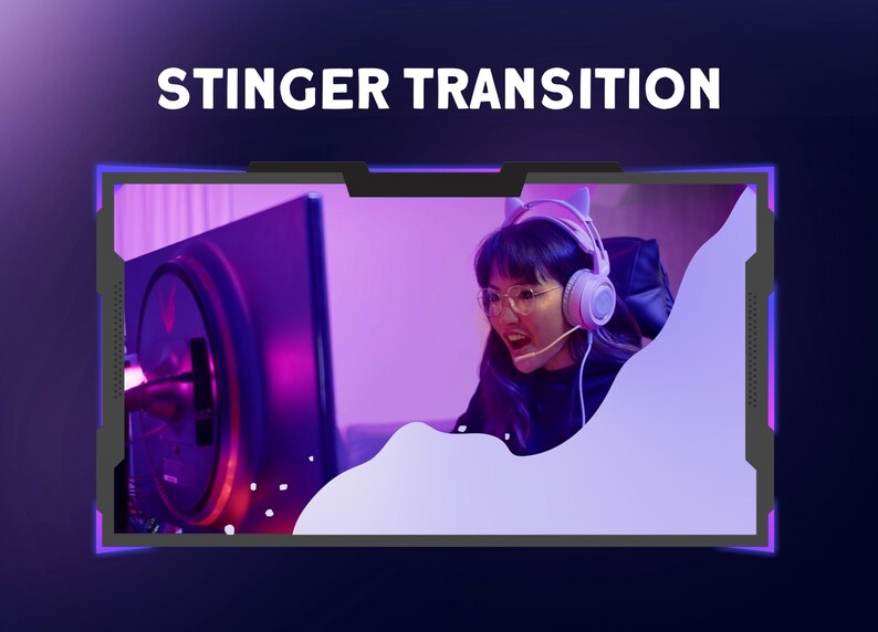 Twitch Youtube Stinger Transition Dark Purple Twitch Streamer Liquid ...