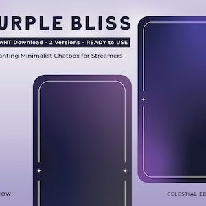 2 DARK Purple Cute Minimal Aesthetic Twitch Chatbox | Cute Chat Box ...