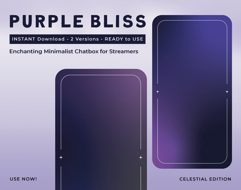 2 DARK Purple Cute Minimal Aesthetic Twitch Chatbox | Cute Chat Box ...