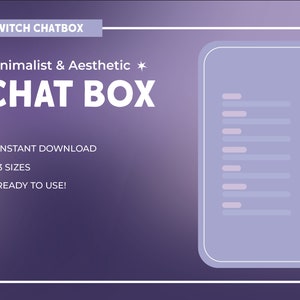 Pastel Minimal Twitch Chatbox: Streamer Overlay (3 Sizes) (PNG) - Etsy