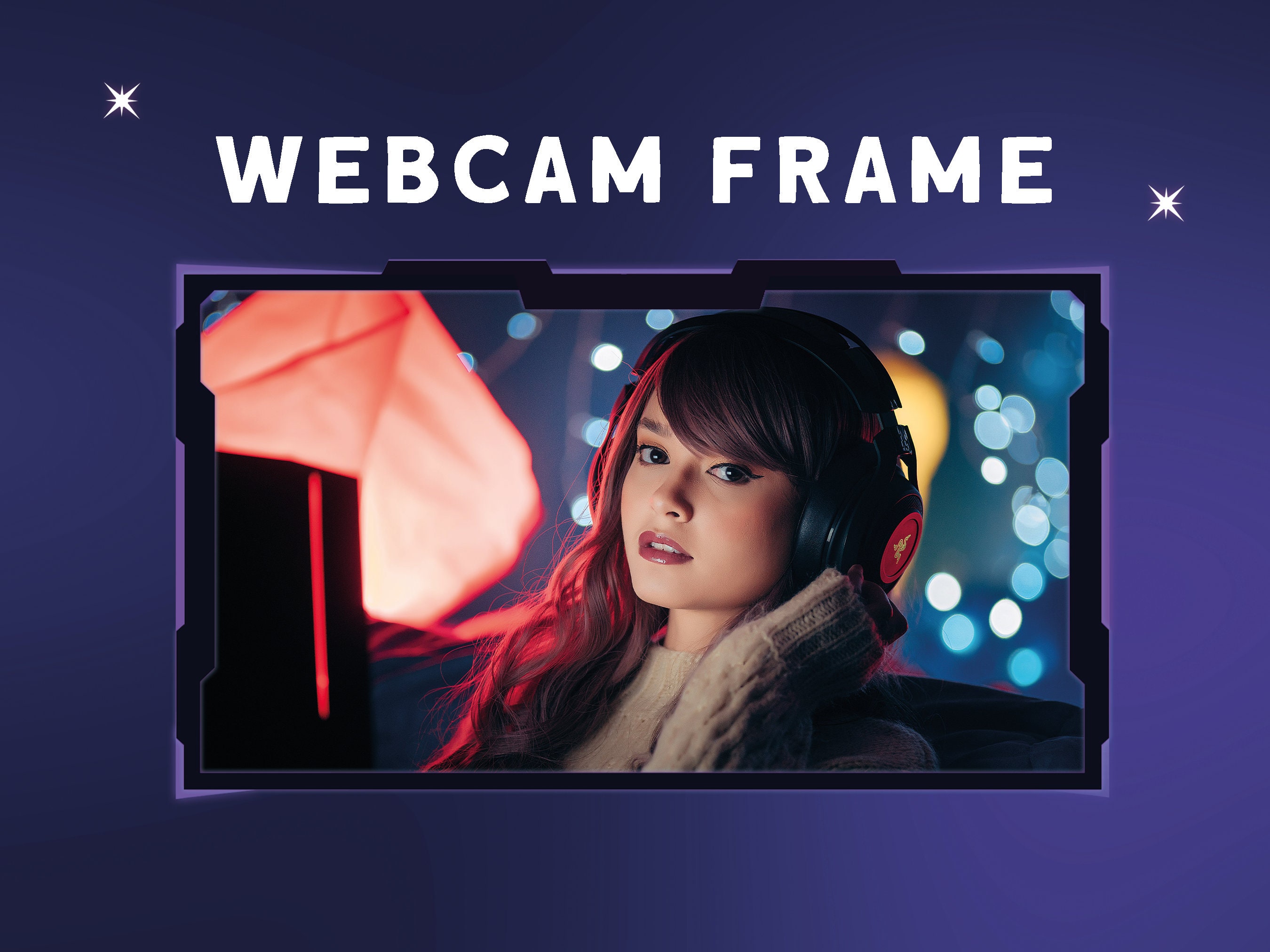 Aesthetic STATIC Twitch Pack | Dreamy Purple Streamer Package | 1 ...