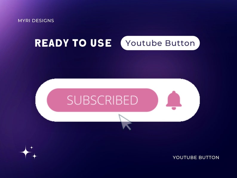 Pastel Pink Animated Youtube Subscribe Button (digital Download) - Etsy