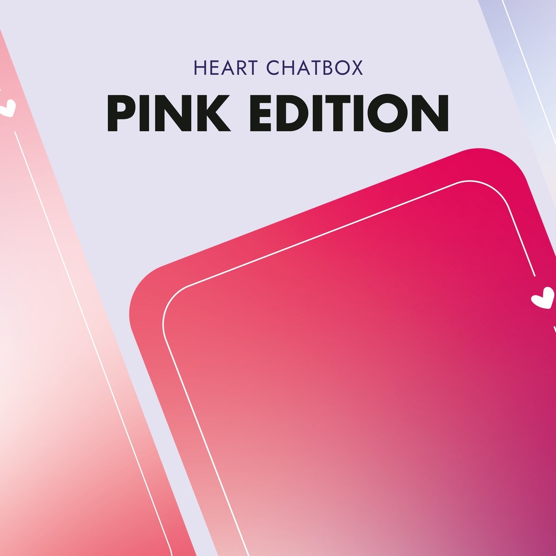 Pink Chatbox Pastel Cute Minimal Twitch Chatbox Chat Box Streamers OBS ...