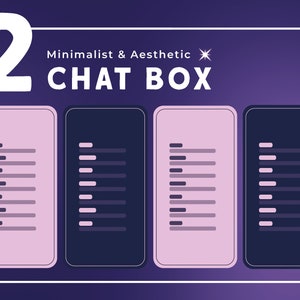 2 Purple Pink Cute Minimal Aesthetic Twitch Chatbox | Cute Chat Box ...