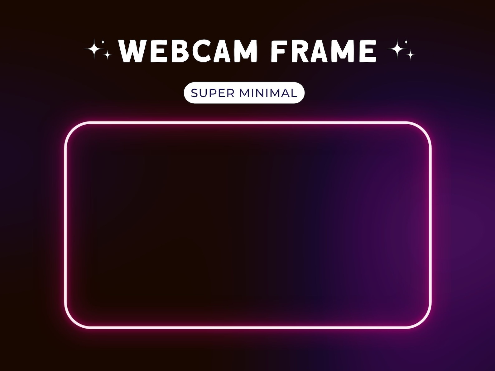 Simple Pink Webcam Frame | Facecam Webcam Border Twitch Graphics ...