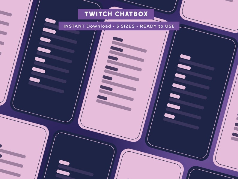 2 Purple Pink Cute Minimal Aesthetic Twitch Chatbox | Cute Chat Box ...
