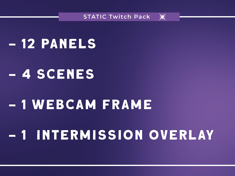 Aesthetic STATIC Twitch Pack | Dreamy Purple Streamer Package | 1 ...