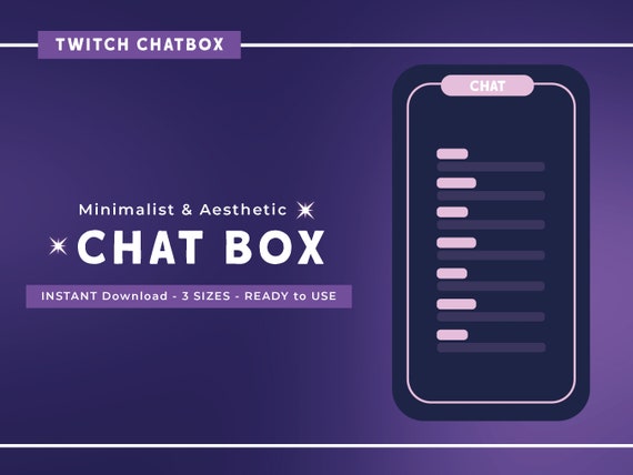 Minimal Aesthetic Twitch Chatbox Cute Chat Box for Streamers - Etsy UK