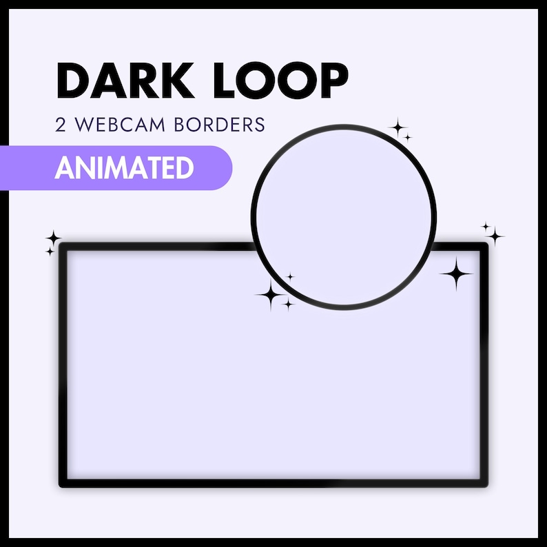 Black Animated Webcam Overlay Neon Webcam Border | Animated Webcam ...