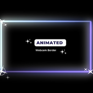PASTEL PURPLE Animated Neon Webcam Frame | Aesthetic Facecam Twitch ...
