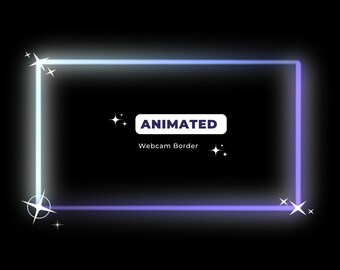 Twitch Animated Webcam Border Frame PURPLE COLORS Aesthetic - Etsy