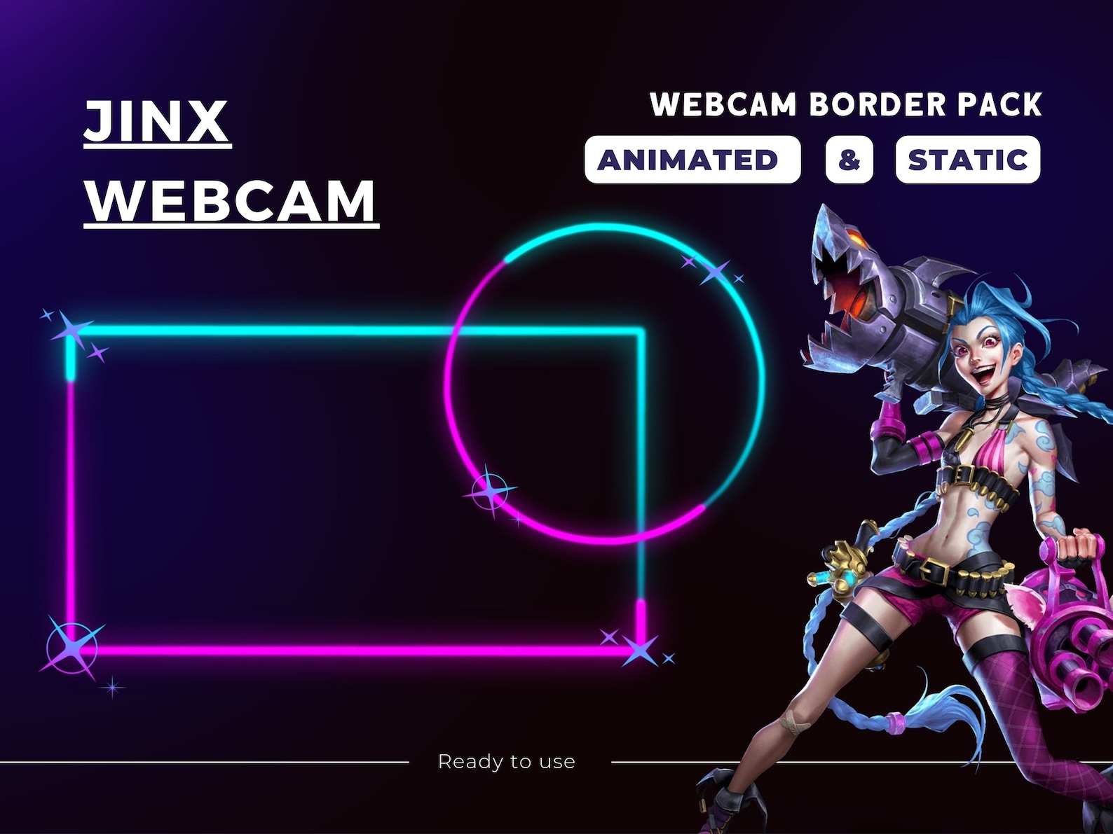 Animated Neon Webcam Frame Pack Aesthetic Facecam Gradient - Etsy UK