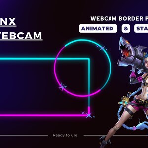 Animated Neon Webcam Frame Pack | Aesthetic Facecam Gradient Twitch ...