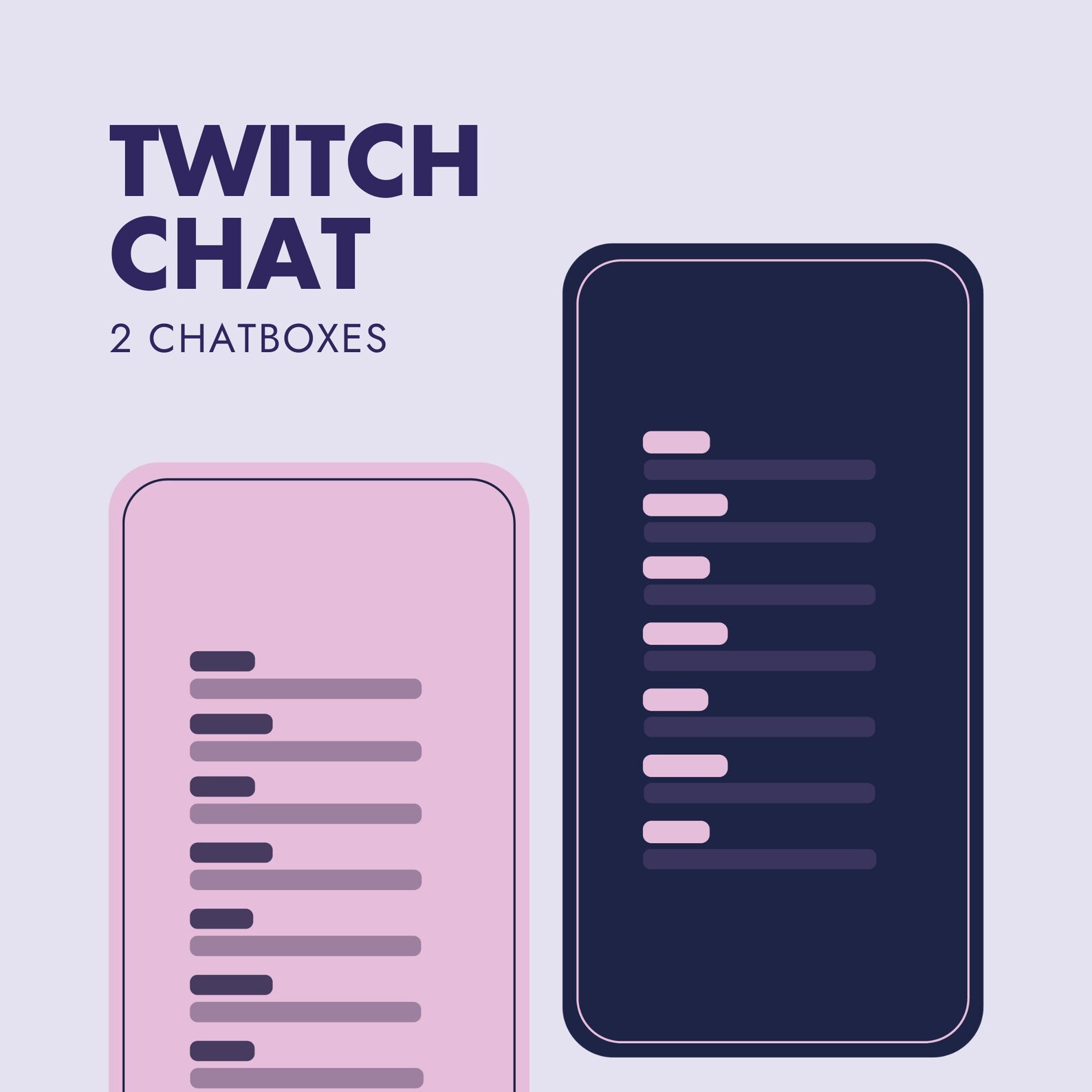 2 Purple Pink Cute Minimal Aesthetic Twitch Chatbox | Cute Chat Box ...
