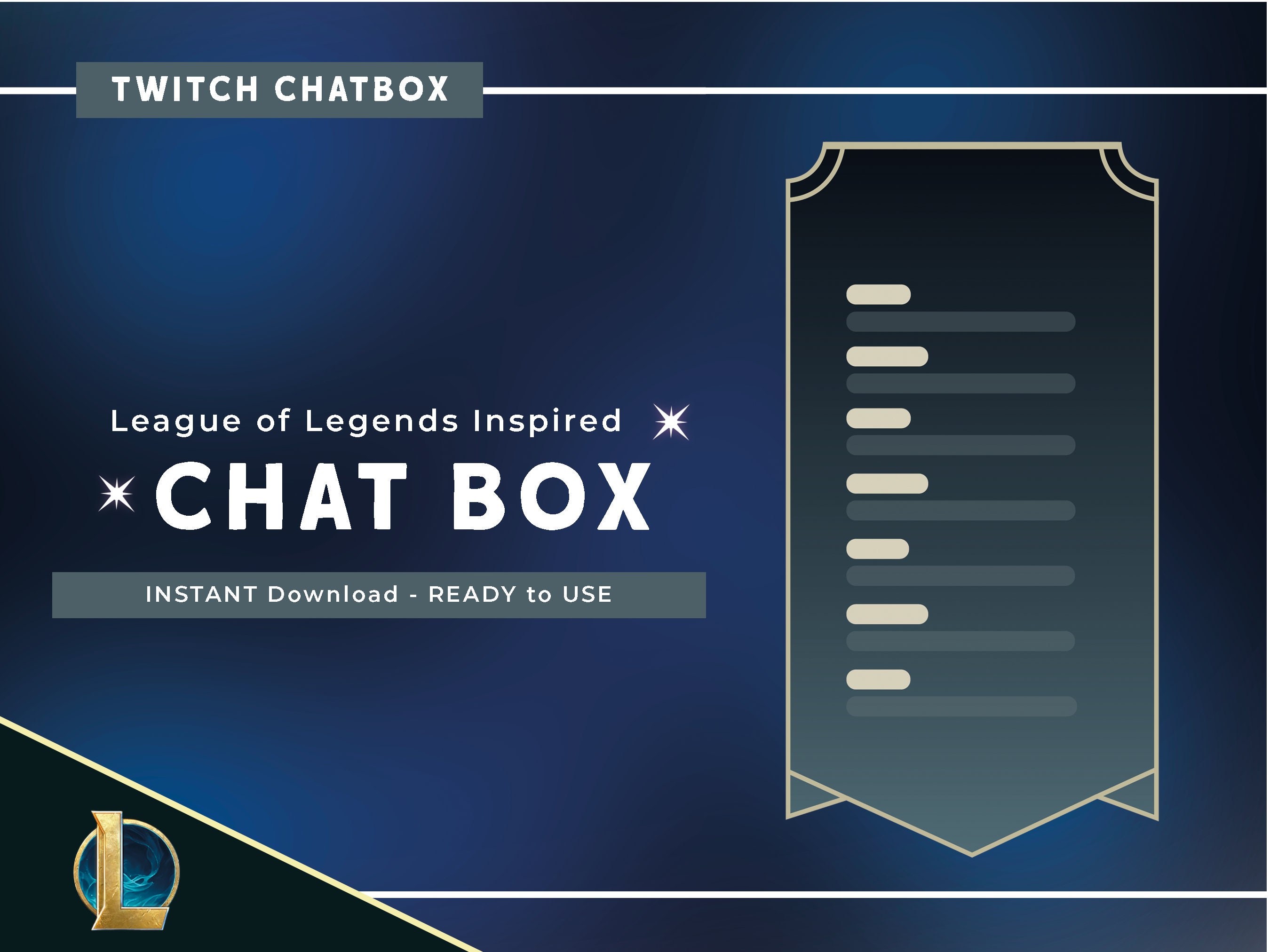 League of Legends Minimal Aesthetic Twitch Chatbox | Cute Chat Box for ...