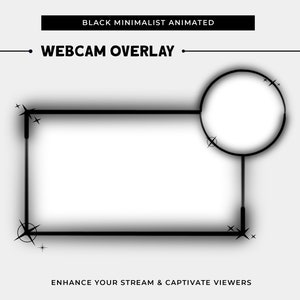 Black Animated Webcam Border Stream Overlay Twitch Youtube - Facecam ...