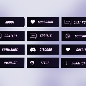 Dark Purple Animated Twitch Pack Overlays, Twitch Panels, Scenes ...