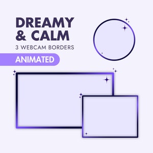 Purple Animated Webcam Overlay Neon Webcam Border | Animated Webcam ...