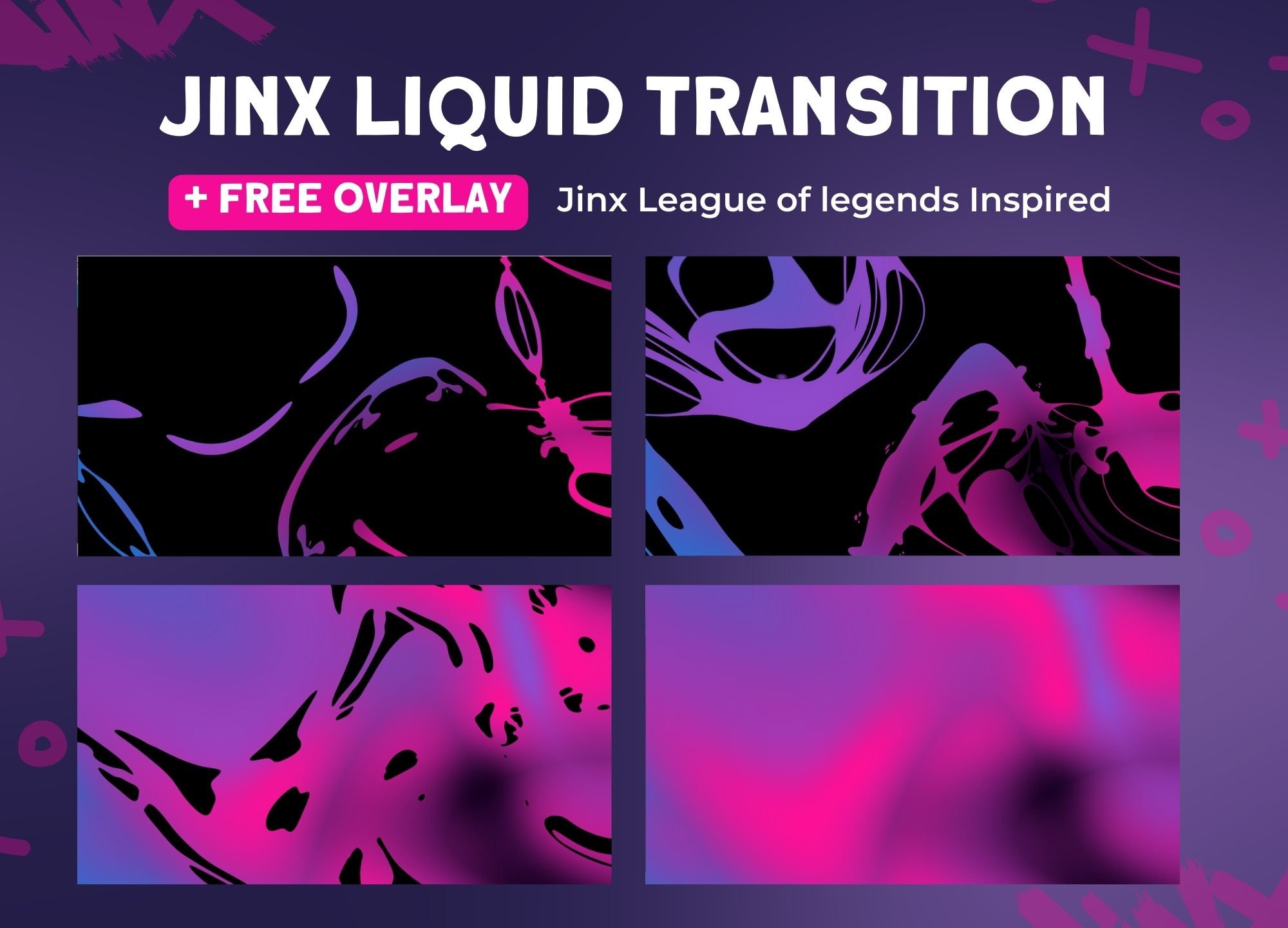 JINX Twitch Stinger Transition FREE BORDER Streamer Liquid Transition ...