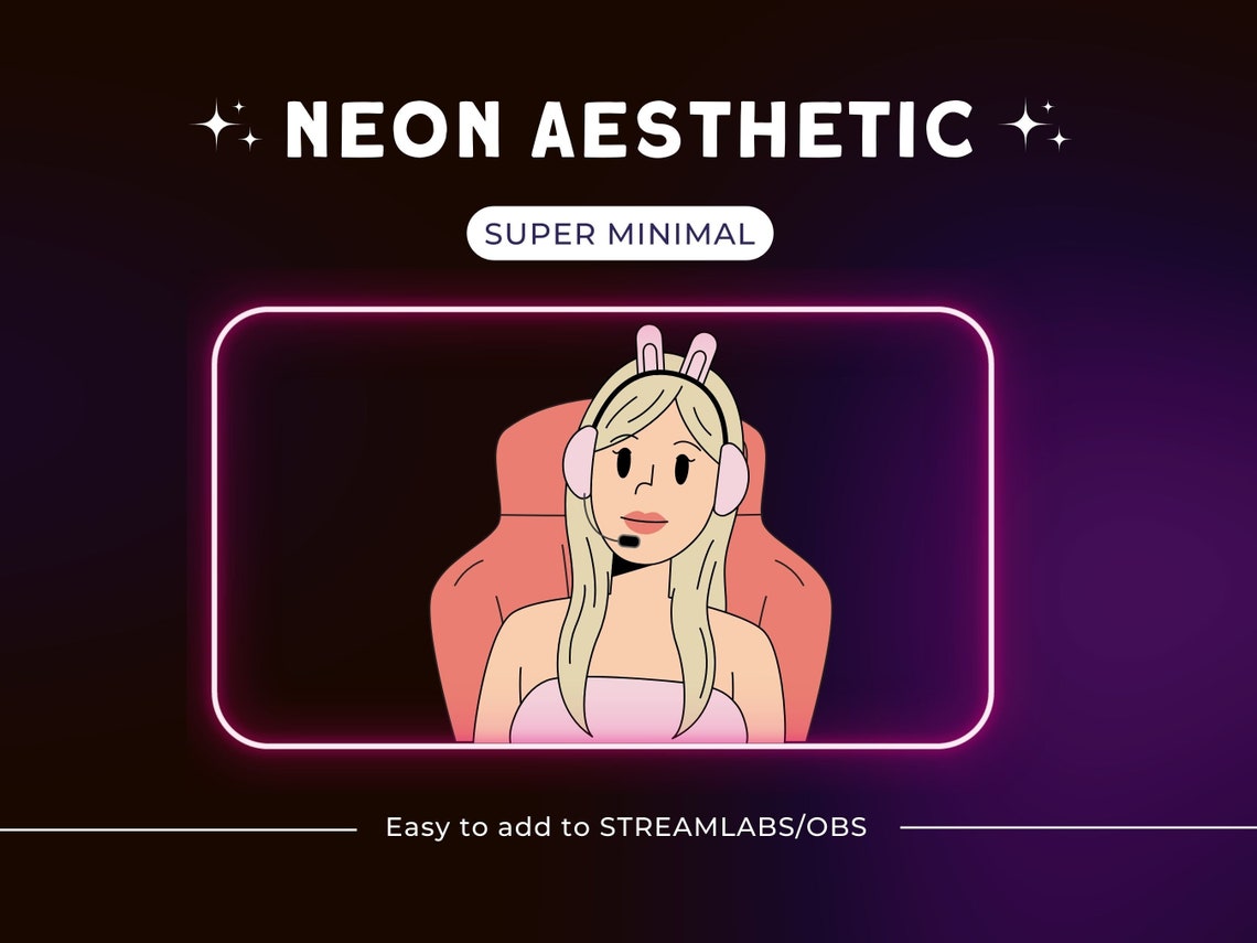 Simple Pink Webcam Frame | Facecam Webcam Border Twitch Graphics ...