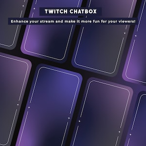 2 DARK Purple Cute Minimal Aesthetic Twitch Chatbox | Cute Chat Box ...