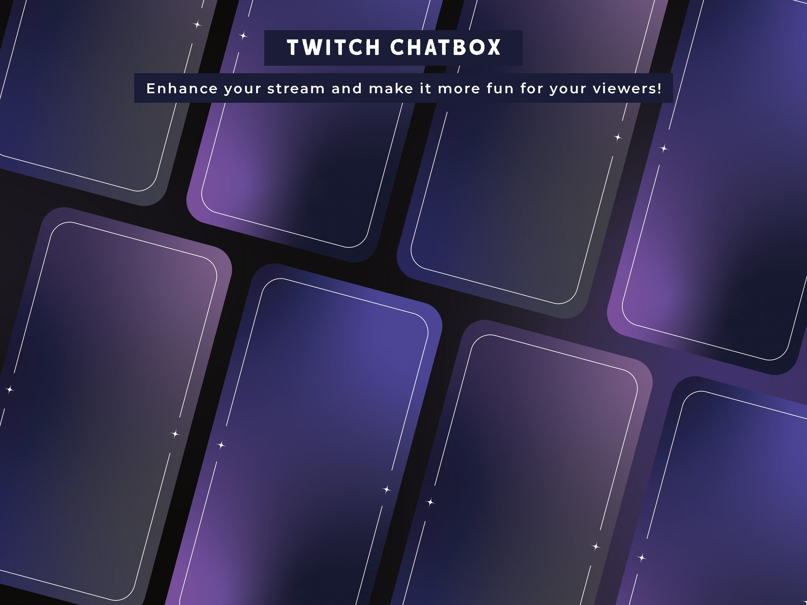 2 DARK Purple Cute Minimal Aesthetic Twitch Chatbox | Cute Chat Box ...