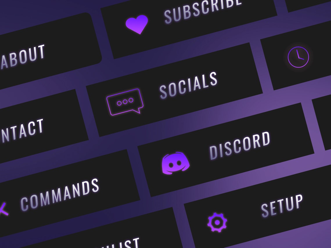 12 Pack Twitch Panels Purple Aesthetic Stream Panels | Aesthetic Twitch ...
