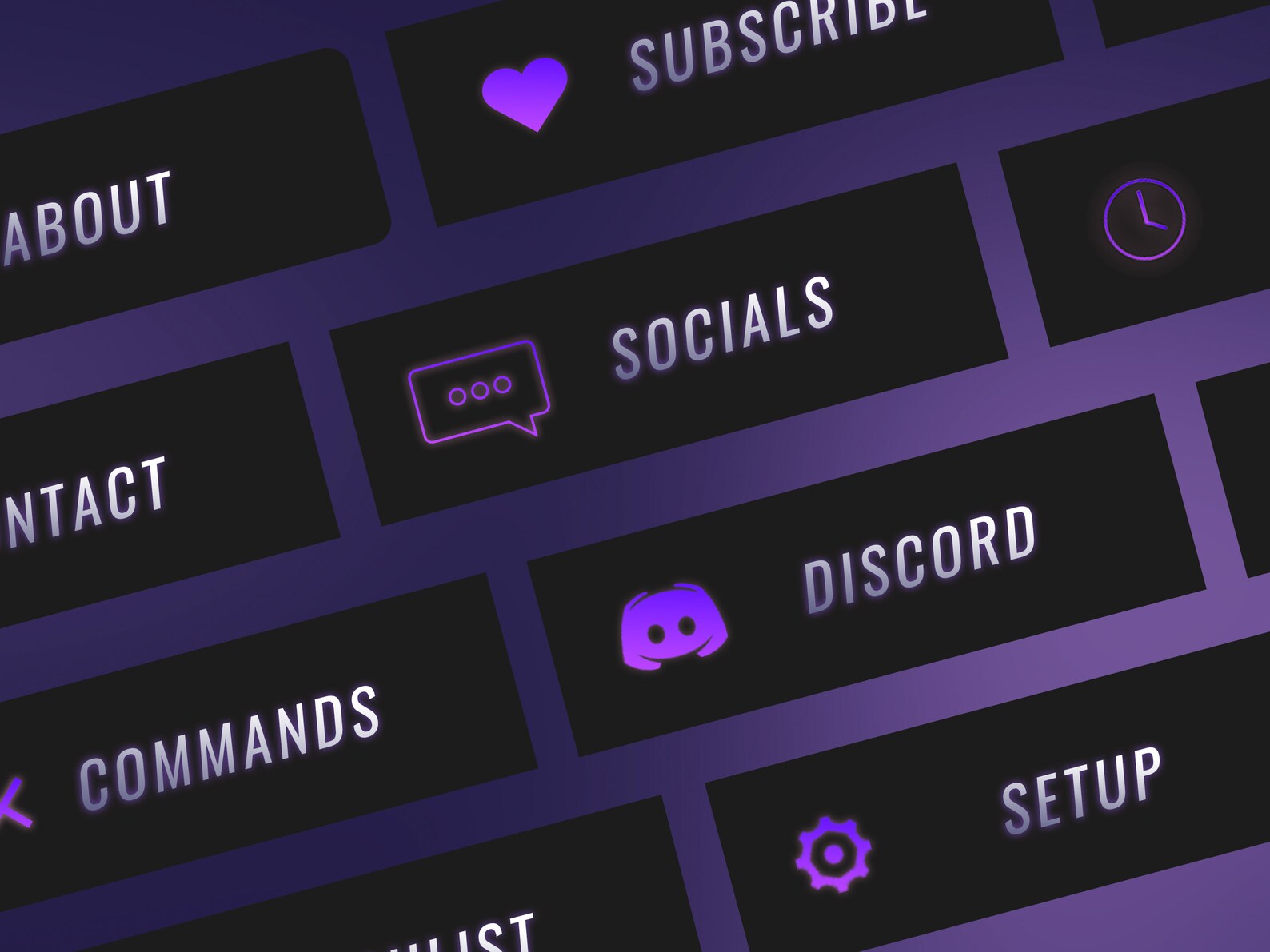 12 Pack Twitch Panels Purple Aesthetic Stream Panels | Aesthetic Twitch ...