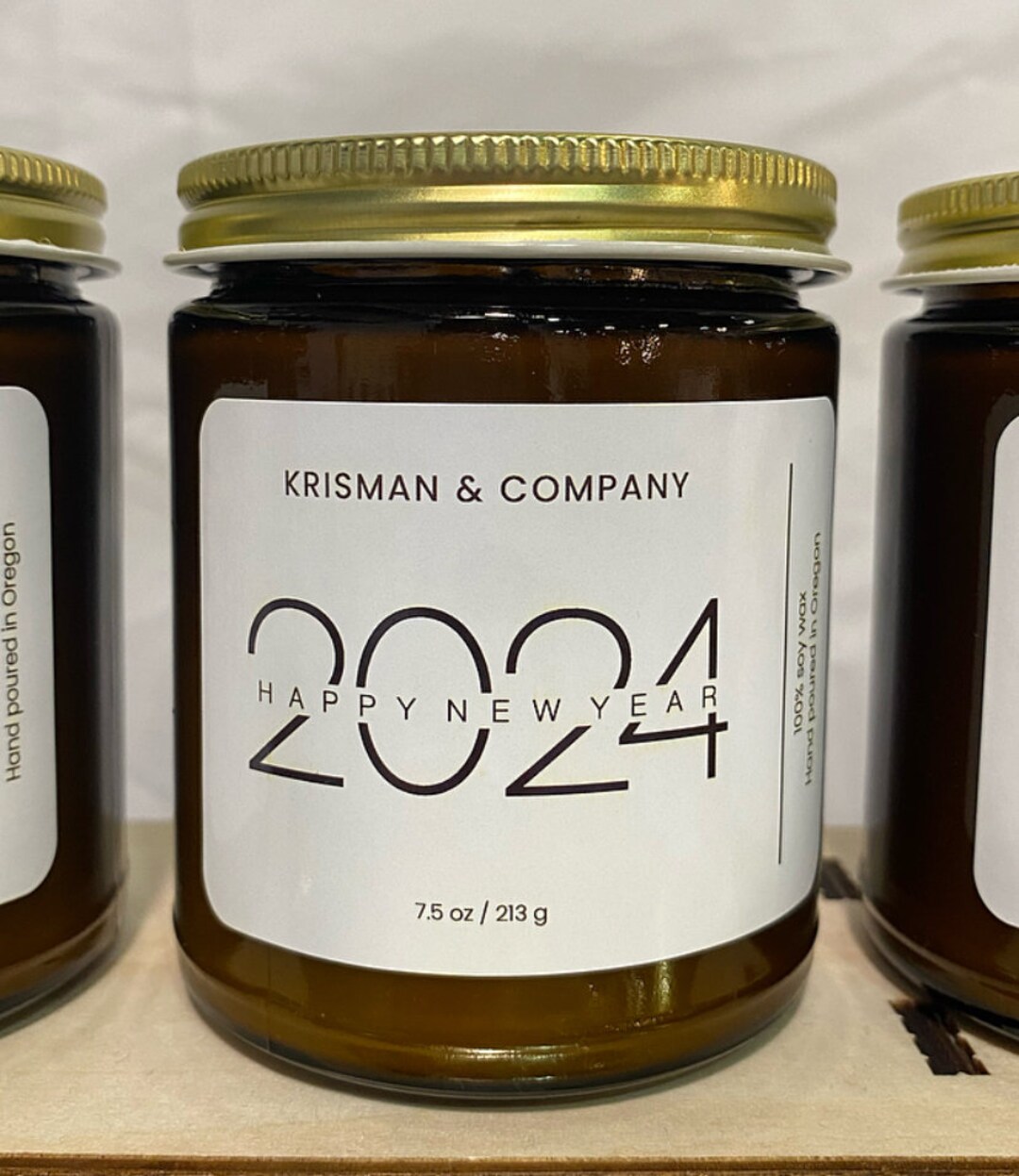 2024 Candle, Prosecco Candle, Champagne Candle, 100% Soy Candle, Amber ...