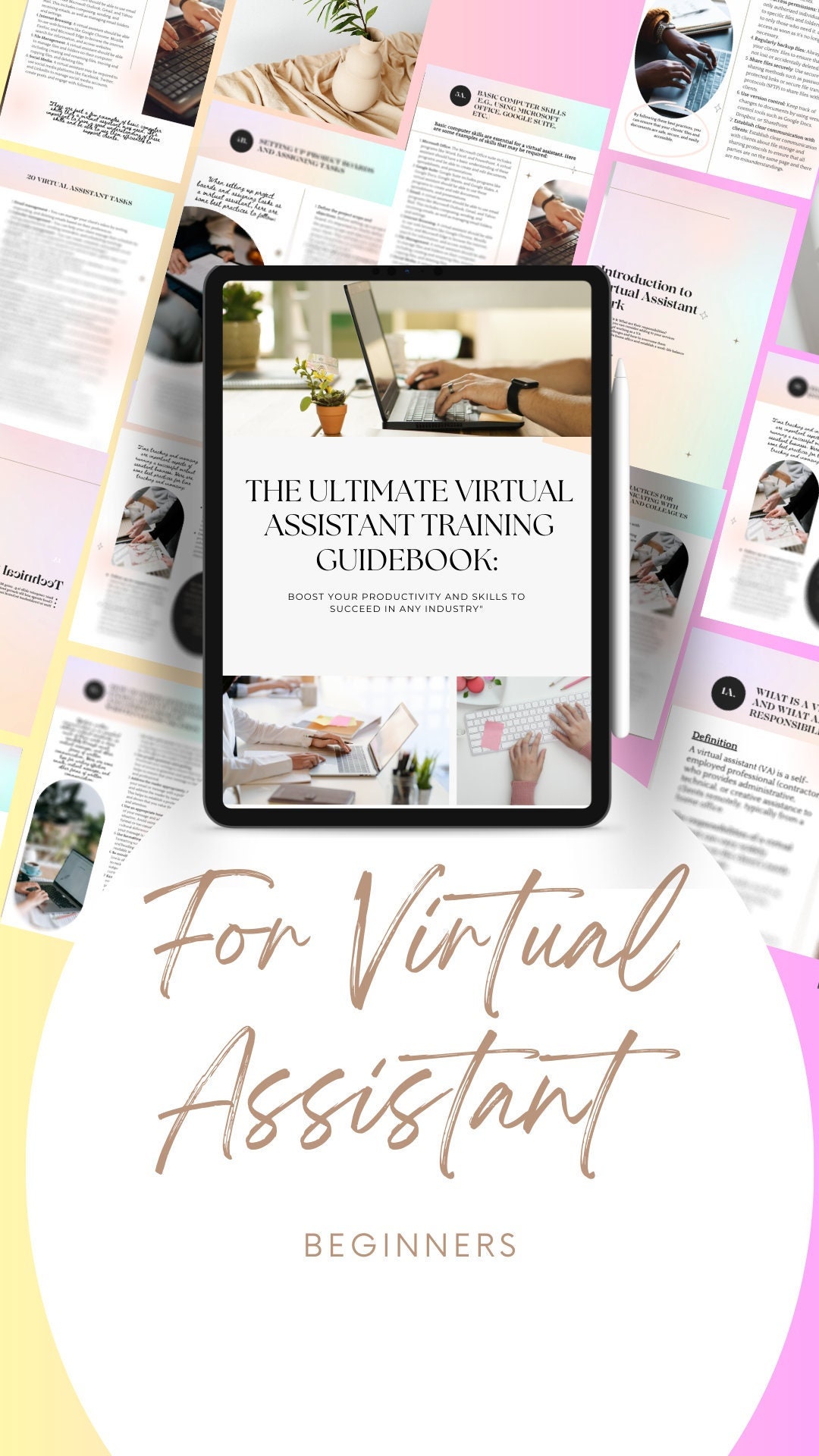 Virtual Assistant Training Guidebook |VA Masterclass| Beginner Virtual ...
