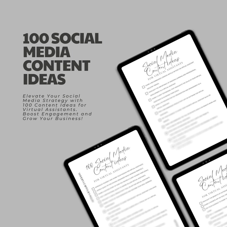 100 Social Media Content Ideas for Virtual Assistants | Content ...
