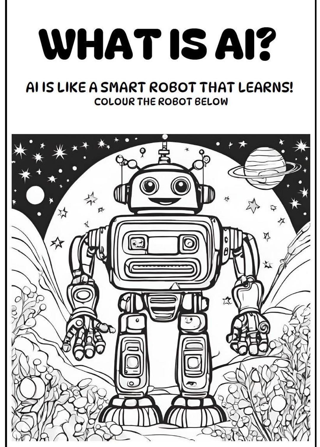What is AI? Colouring Activity to Introduce Artificial Intelligence | K ...