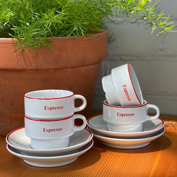 Vintage Stackable Espresso Cups - Etsy