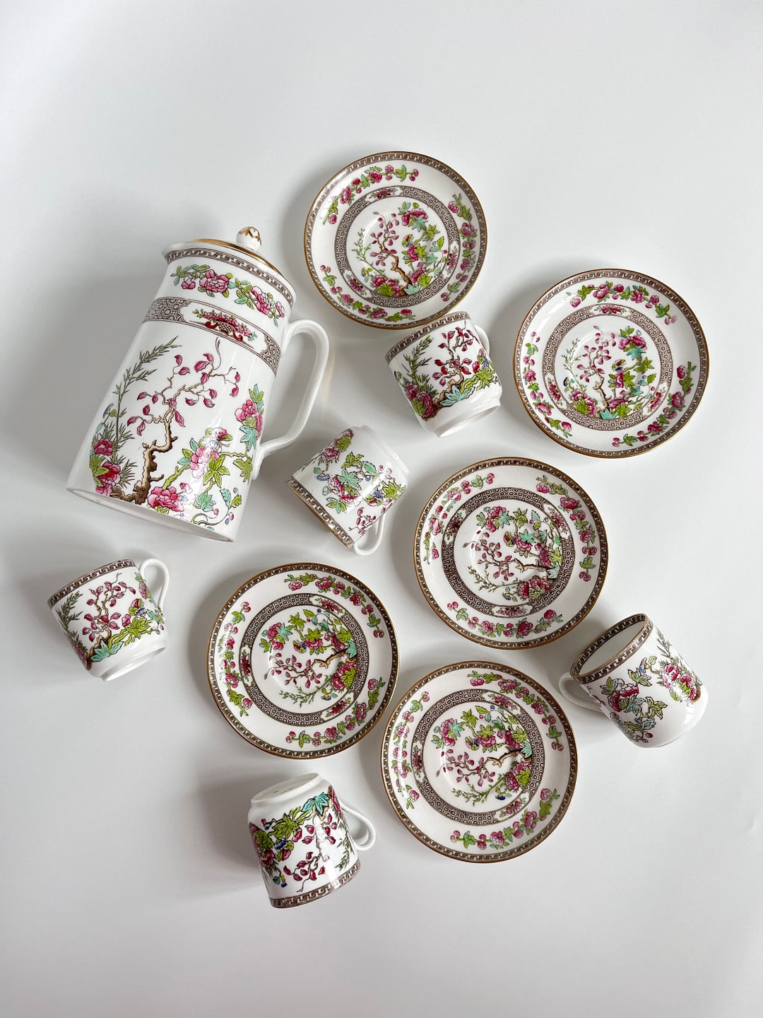 Antique Copeland Spode Indian Tree Demitasse Set, C1890 - Etsy