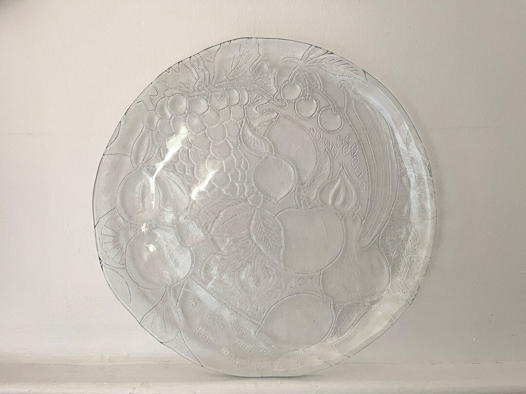 Vintage Decorative Glass Fruit Platter Serving Dish IVV Italy - Etsy