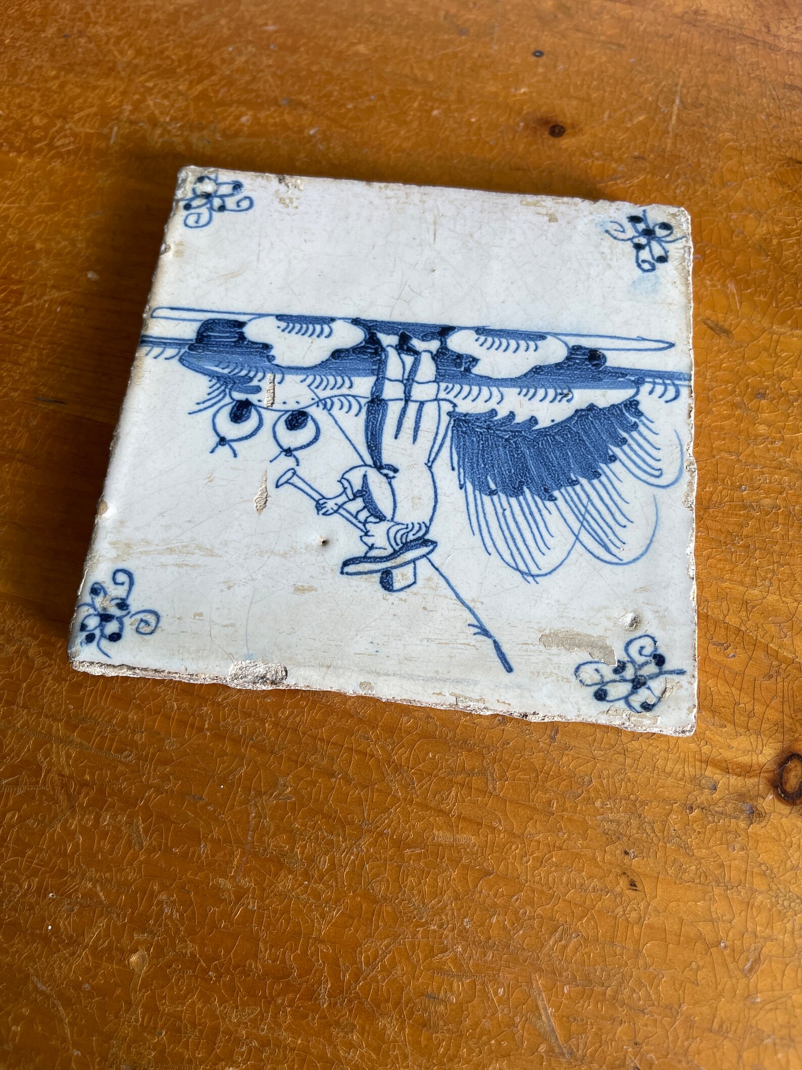 Antique Delft Blue Tile - Etsy