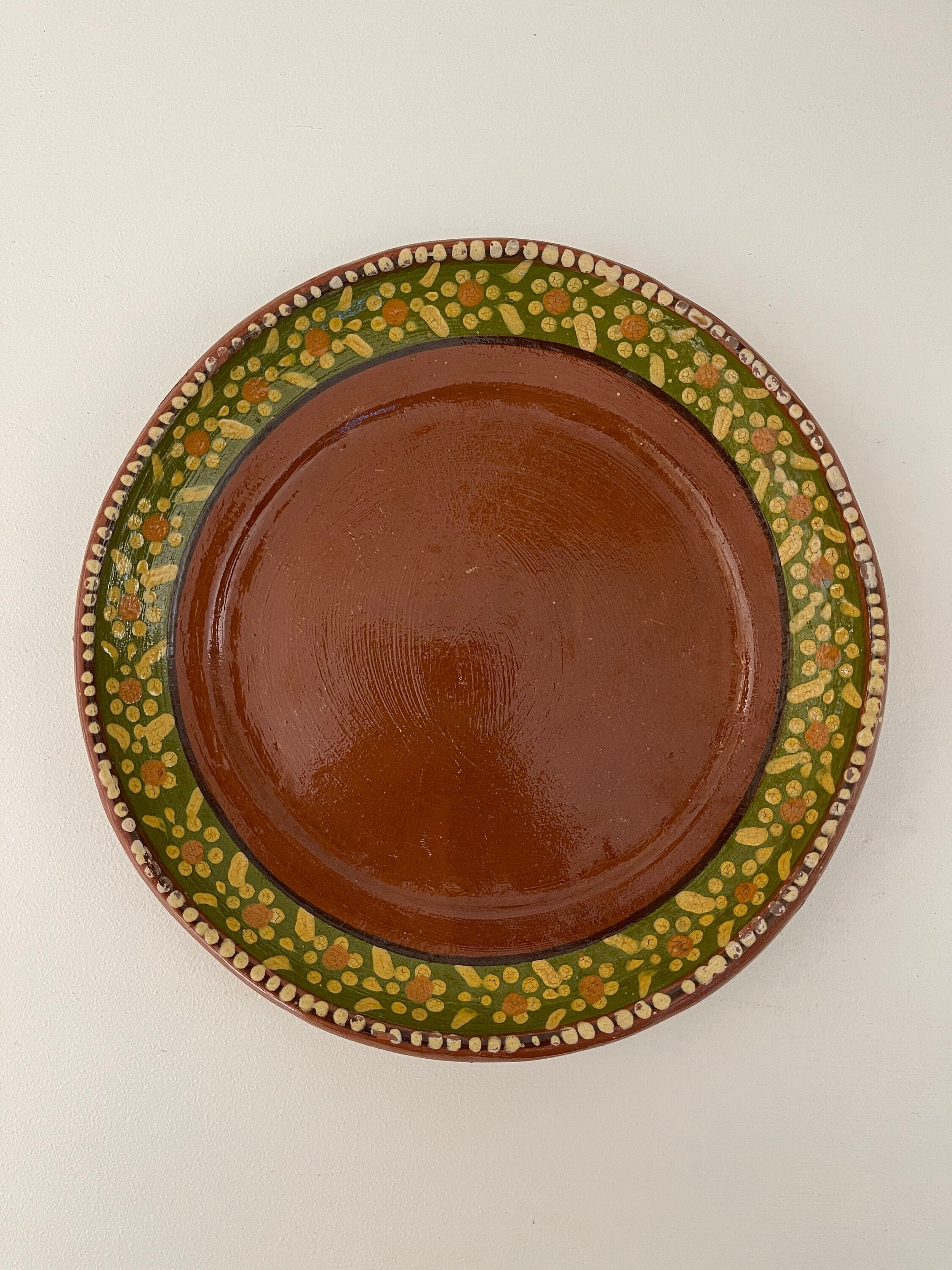 Vintage Mexican Redware Pottery Plates - Etsy