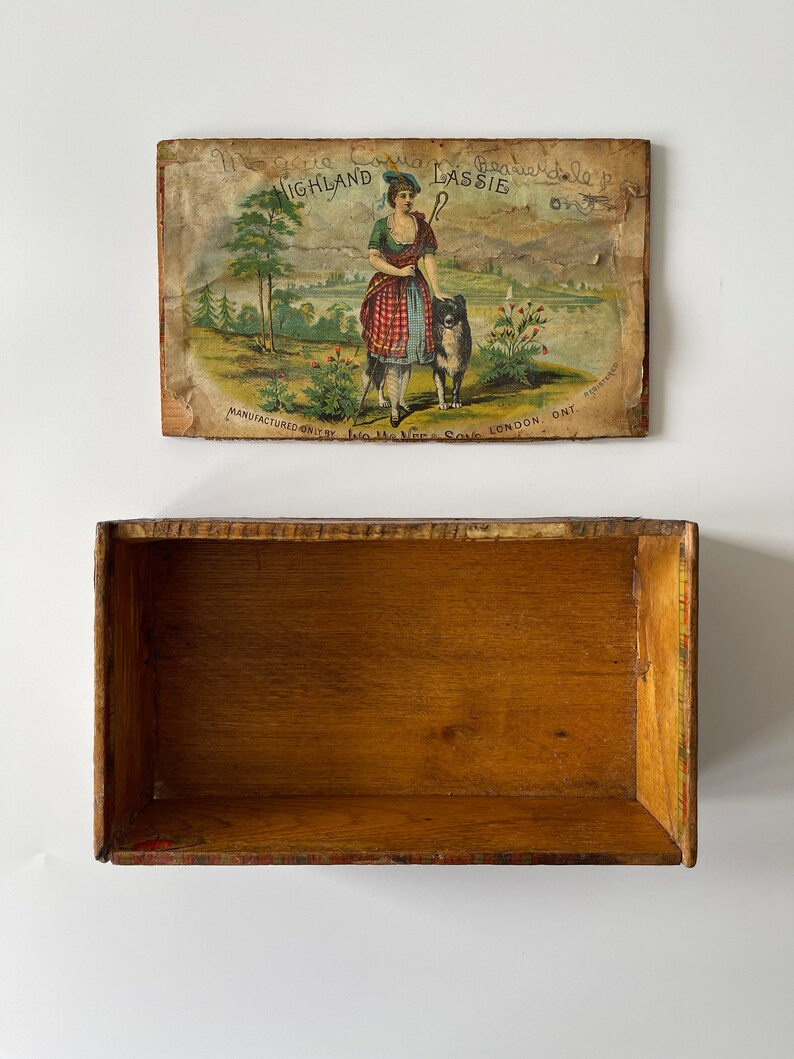 Antique Canadian Highland Lassie Cigar Box - Etsy