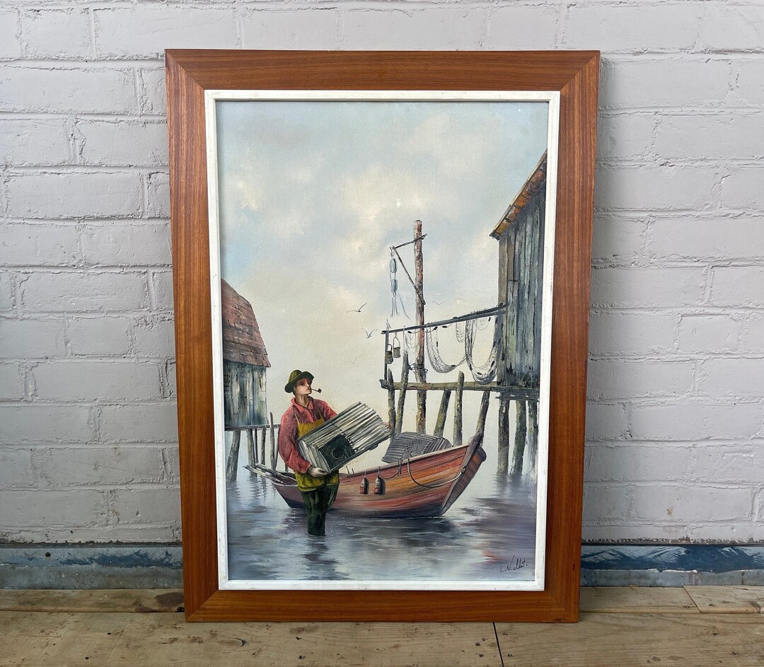 Vintage Canadian Artist Leo Mallet Original Signed Oil Painting - Etsy