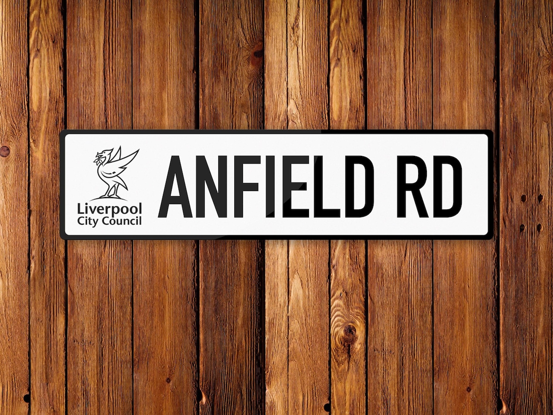 Liverpool Anfield Road Street Sign, Traffic Sign, Memorabilia, Souvenir ...