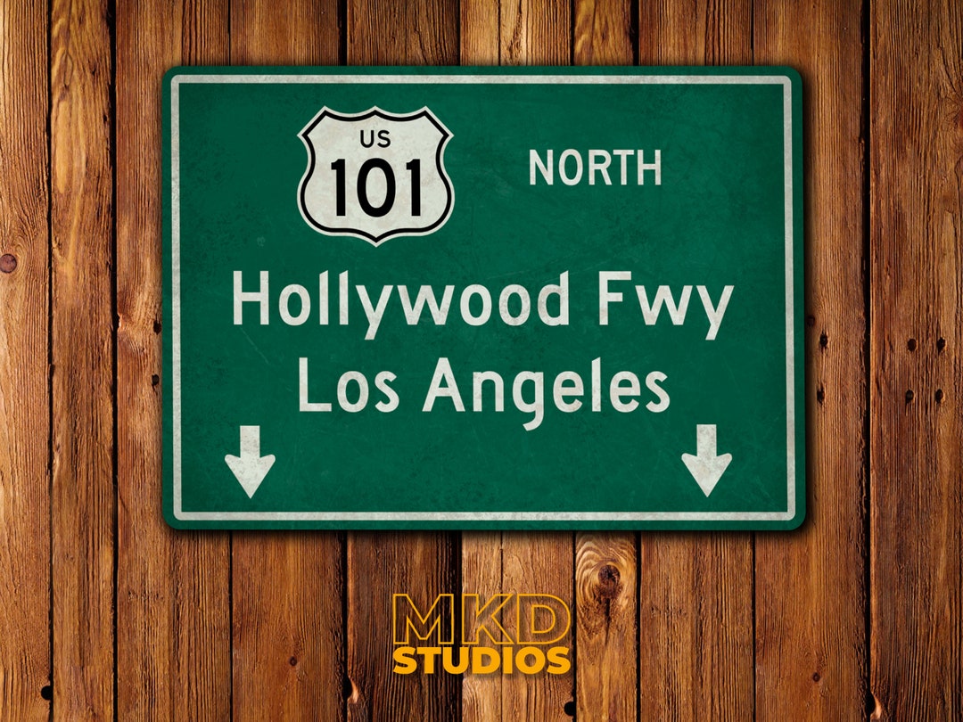 US 101 - Hollywood Freeway, Los Angeles - US Sign, Street Sign, Traffic ...