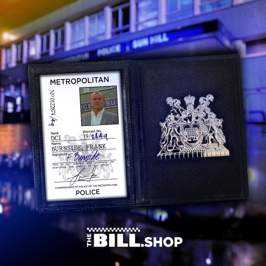 Frank Burnside Retro - Metropolitan Police Warrant Card Prop – the Bill ...